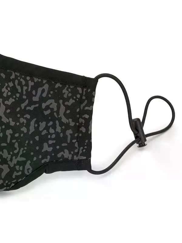 MOSTLY HEARD RARELY SEEN Abstract Print Face Mask - Black