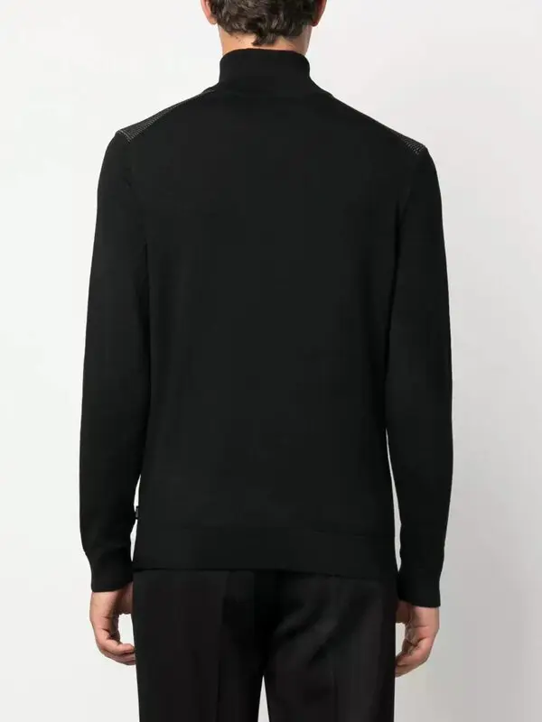 BOSS Ribbed Half-zip Jumper