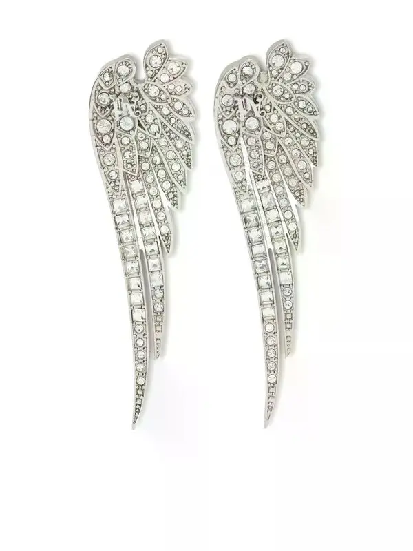 Palm Angels Crystal Wing Earrings