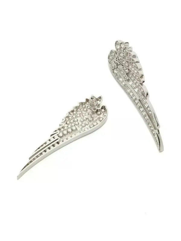 Palm Angels Crystal Wing Earrings