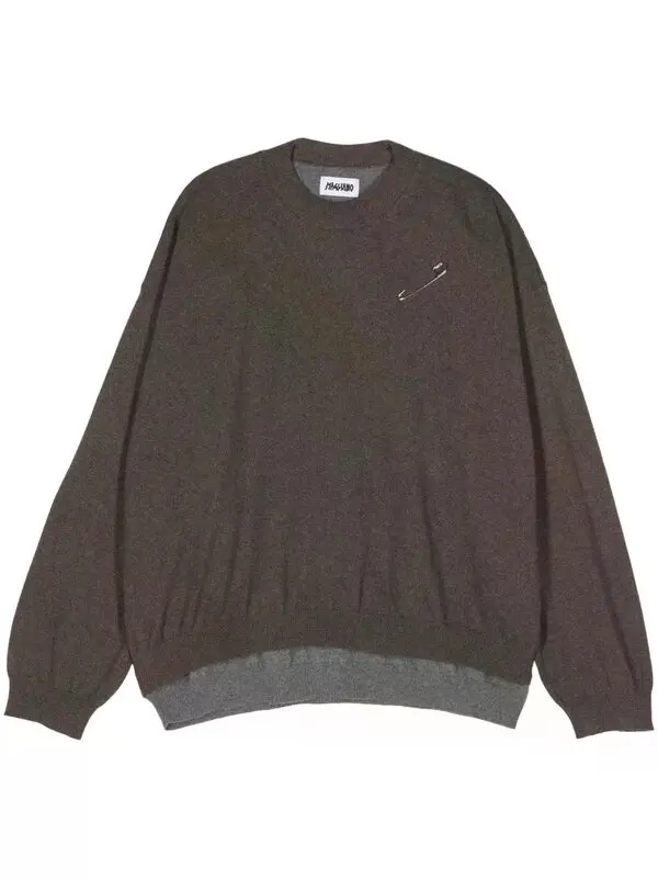 MAGLIANO Distressed Cashmere-wool Blend Sweater