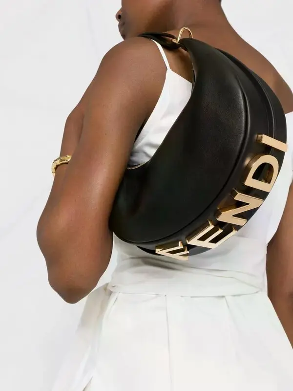 Fendi Graphy Shoulder Bag - Black