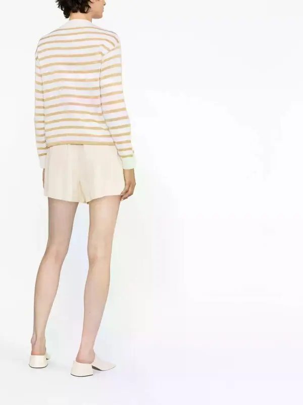 Valentino Garavani Striped Logo-plaque Jumper
