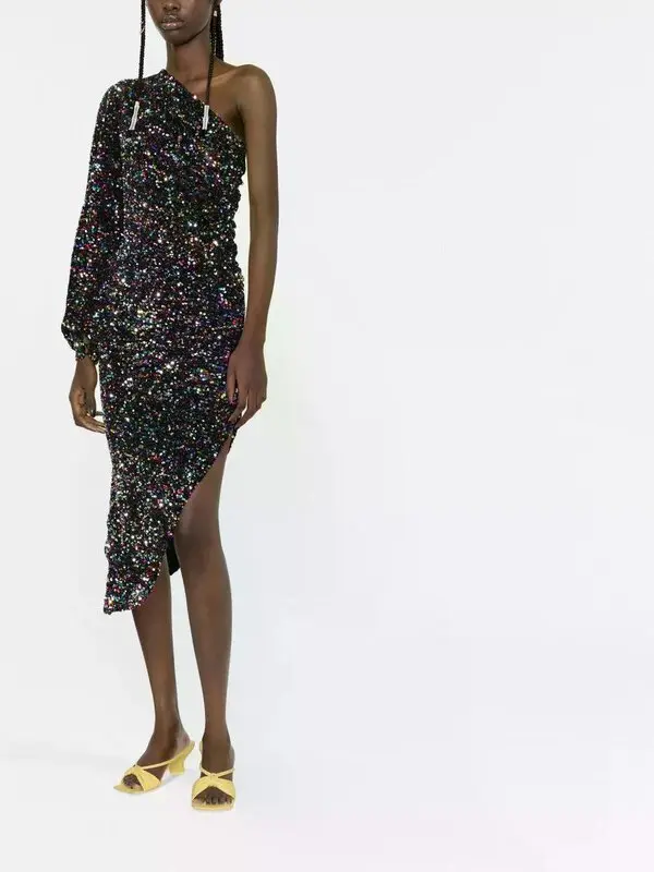 Amen Asymmetric Sequin Dress
