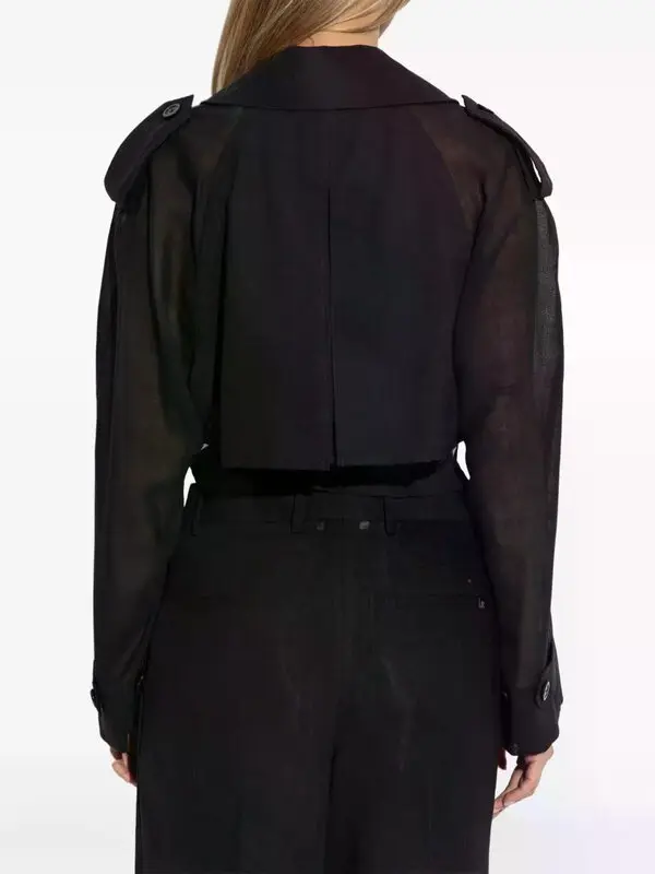 Helmut Lang Cropped Double-breasted Coat