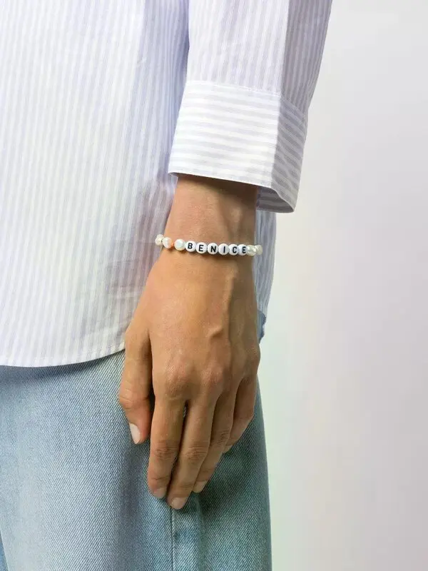 Sporty & Rich Be Nice Faux-pearl Bracelet