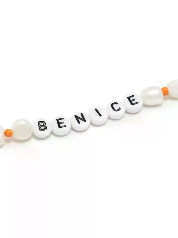 Sporty & Rich Be Nice Faux-pearl Bracelet