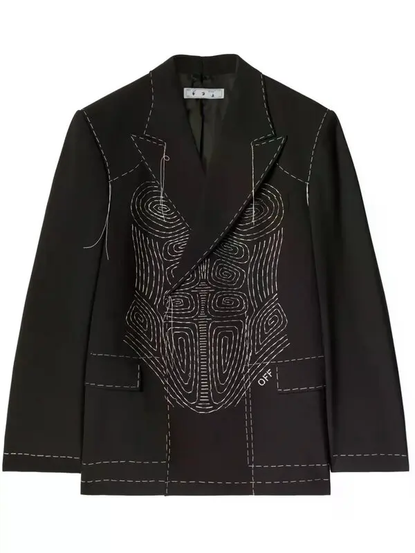 Off-White Runway Body Stitch Double-breasted Jacket