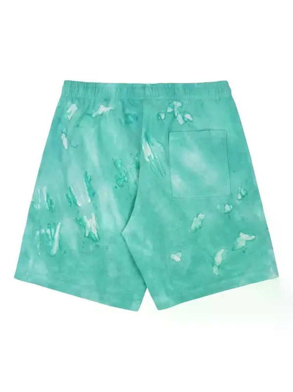 SPORTY & RICH Tie-dye Cotton Shorts - Grey