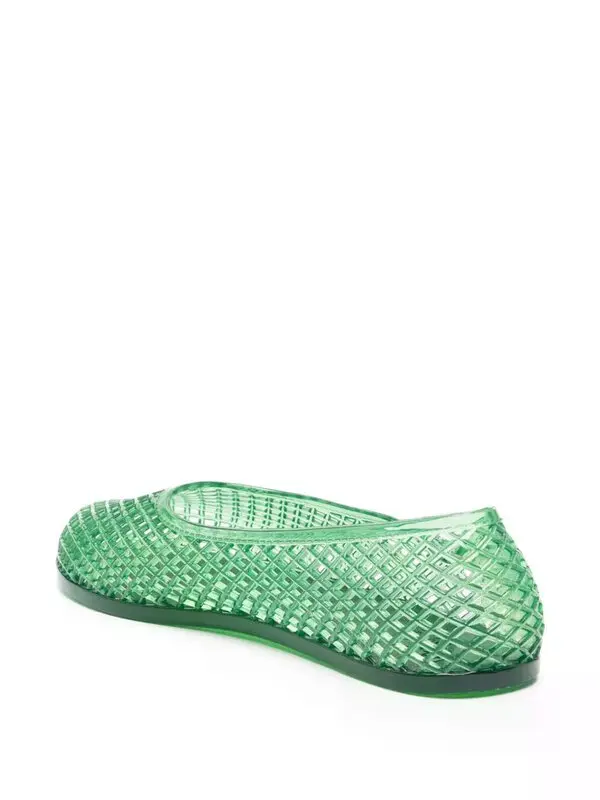 ANCIENT GREEK SANDALS Iro Cage-detail Ballet Flats - Green
