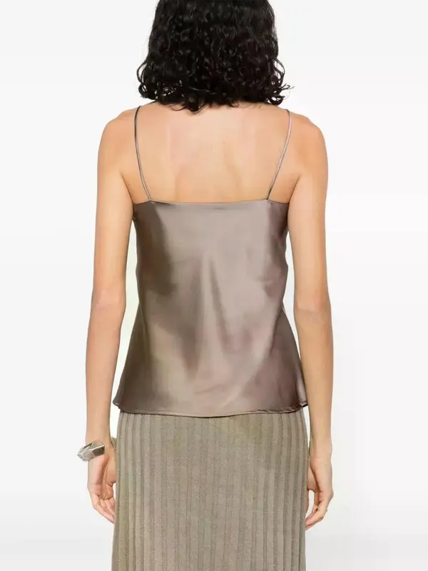 Herno Satin Tank Top - Brown