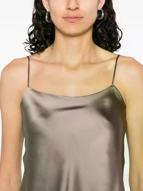 Herno Satin Tank Top - Brown