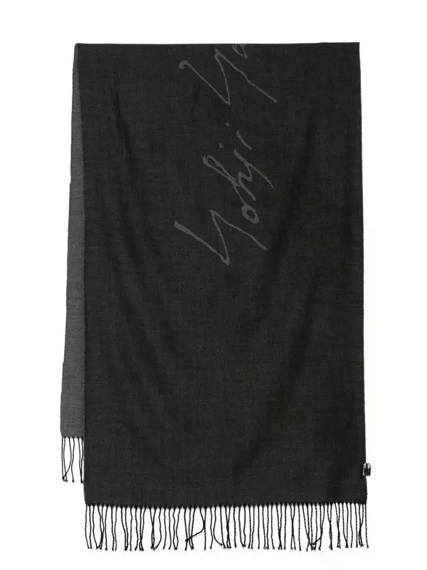 Yohji Yamamoto Logo Scarf - Grey
