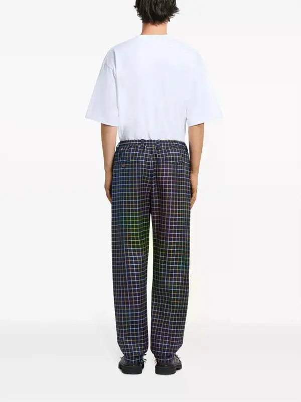Marni Check-pattern Straight-leg Trousers