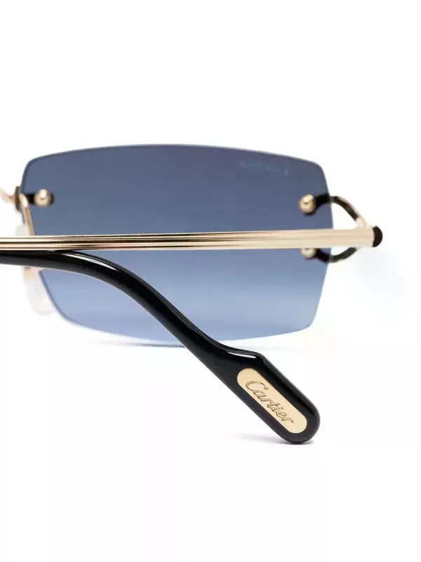Cartier Rectangle-frame Sunglasses - Gold