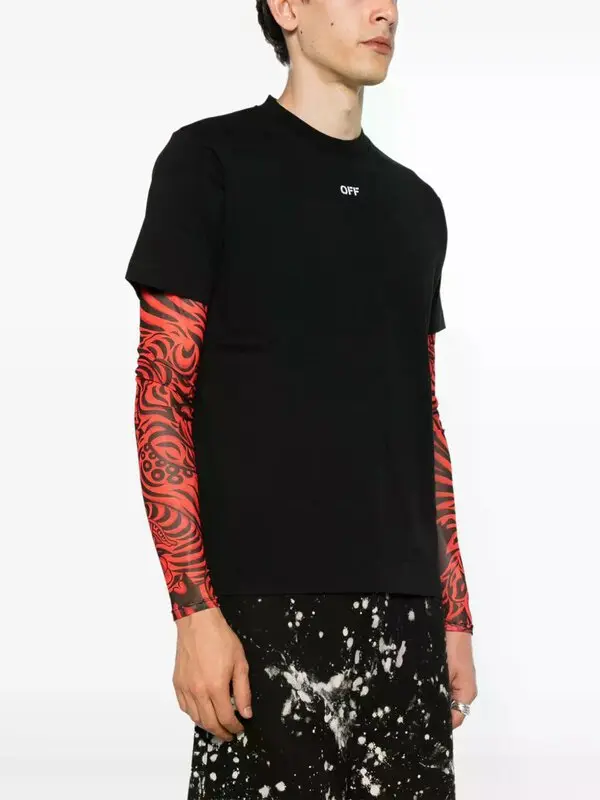 Off-White Embroidered-logo Cotton T-shirt