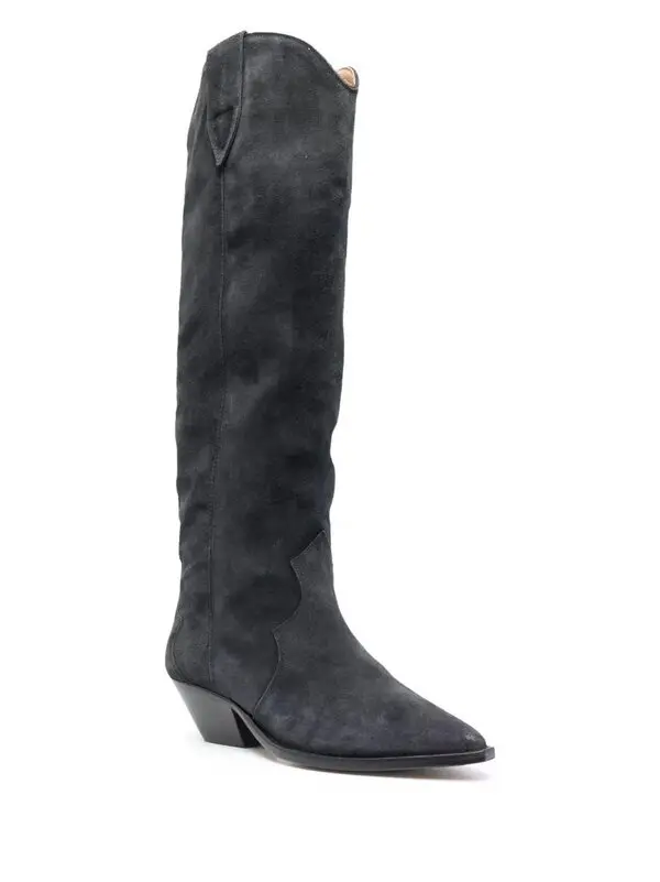 Isabel Marant Étoile Suede Knee-high Boots - Black