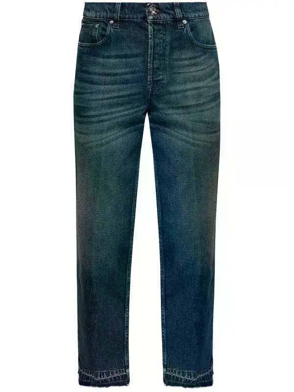 LANVIN Logo-patch Cotton Jeans