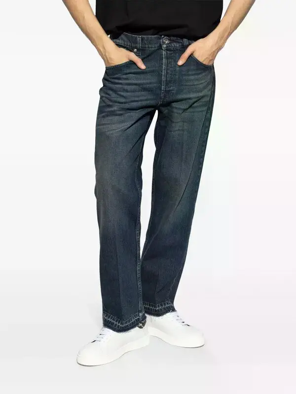 LANVIN Logo-patch Cotton Jeans