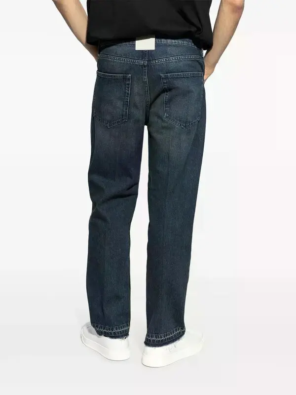 LANVIN Logo-patch Cotton Jeans