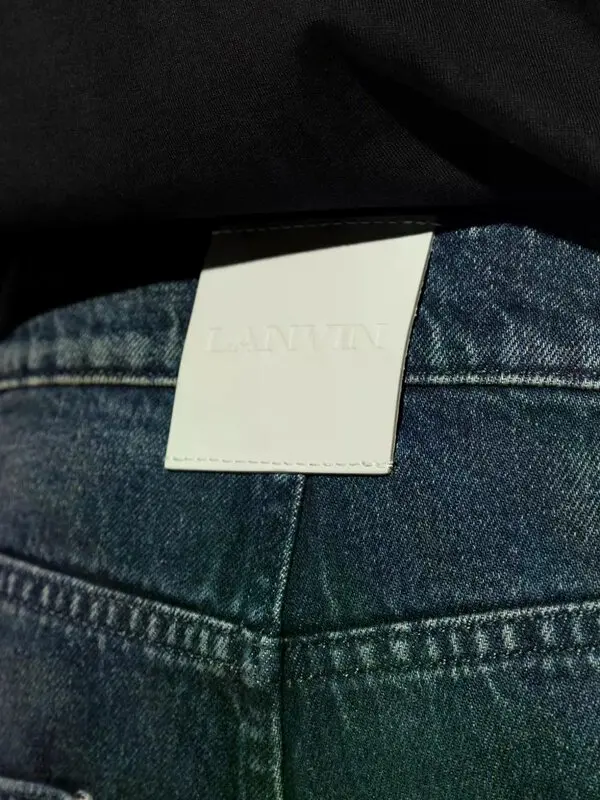 LANVIN Logo-patch Cotton Jeans