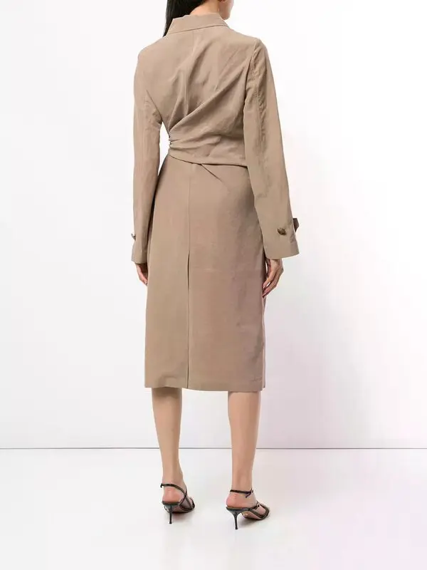 Goen.j Waist-tied Trench Coat
