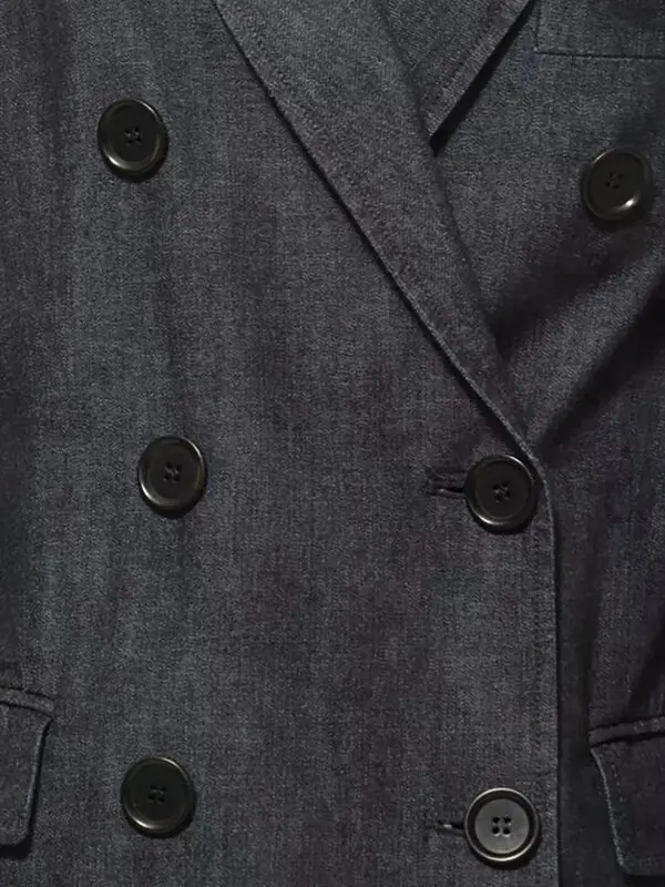 Aspesi Double-breasted Denim Blazer - Blue