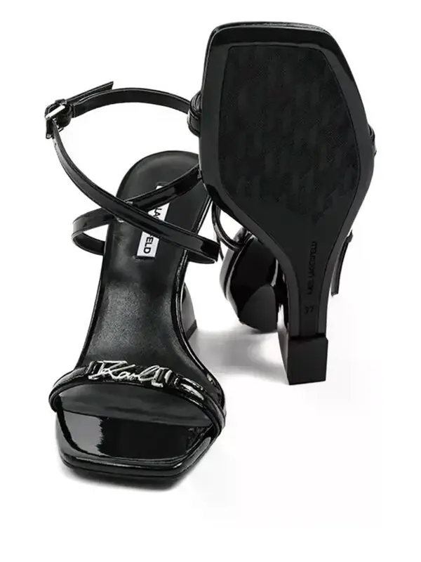 Karl Lagerfeld 90mm Logo-appliqué Wedge Sandals