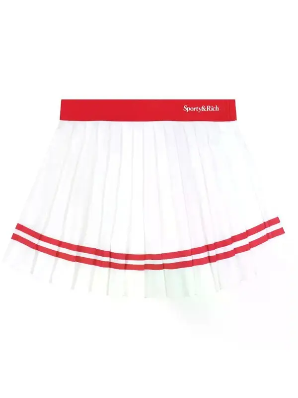 SPORTY & RICH Serif Pleated Skirt