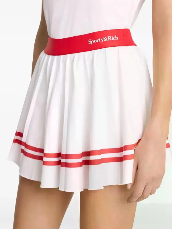 SPORTY & RICH Serif Pleated Skirt
