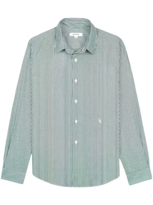 SPORTY & RICH Src Striped Cotton Shirt