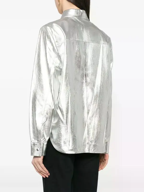IRO PARIS Nazil Leather Overshirt