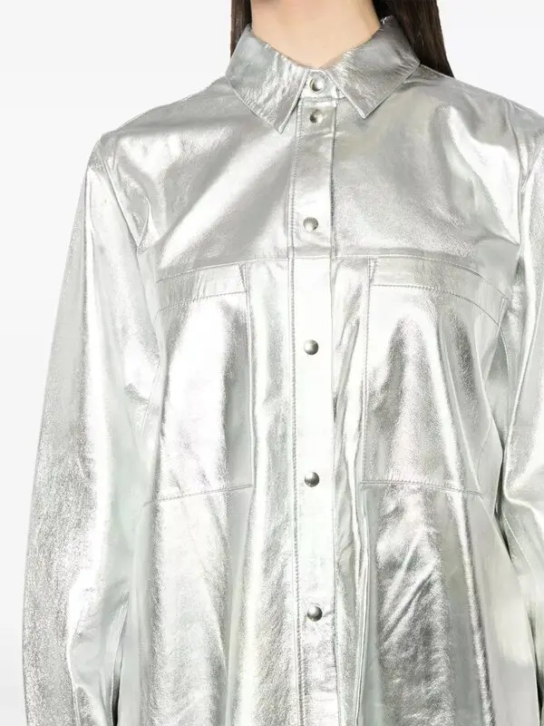 IRO PARIS Nazil Leather Overshirt