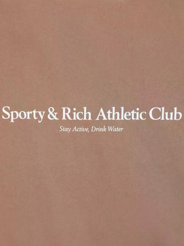 SPORTY & RICH Disco Athletic Club-print Shorts