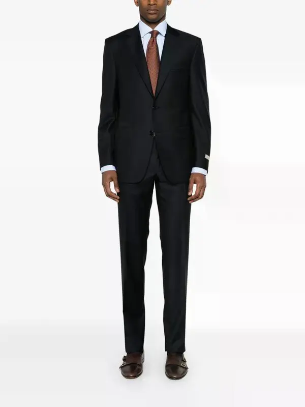 Canali Single-breasted Wool Suit - Blue