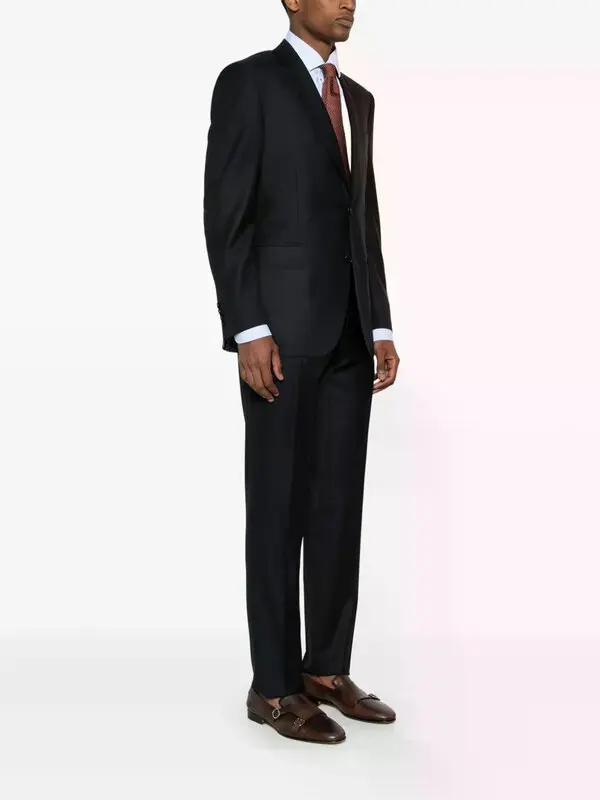 Canali Single-breasted Wool Suit - Blue