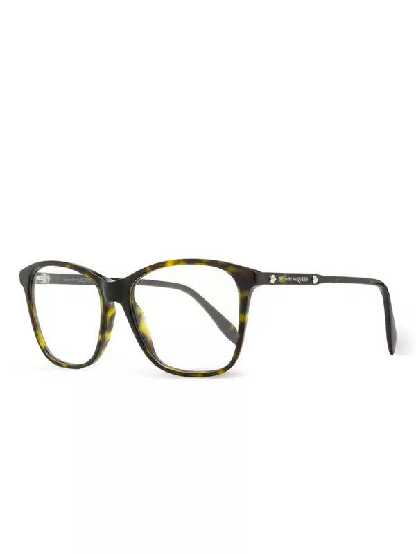 Alexander McQueen Square-frame Glasses - Brown