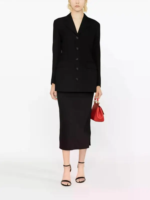 Dolce & Gabbana Single-breasted Virgin Wool Blazer - Black