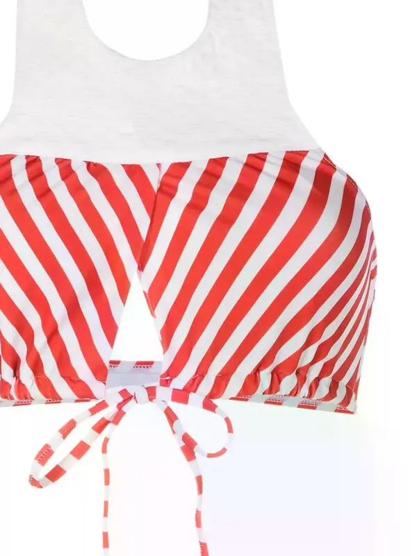 AMIR SLAMA Striped Cut-out Halterneck Bikini