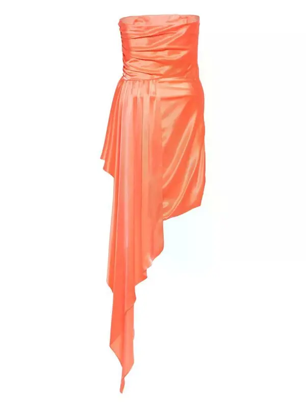 Michelle Mason Strapless Gathered Silk Mini Dress
