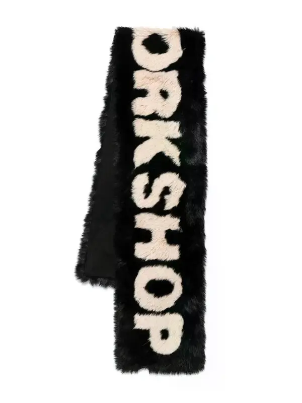 032C Logo-print Scarf - Black