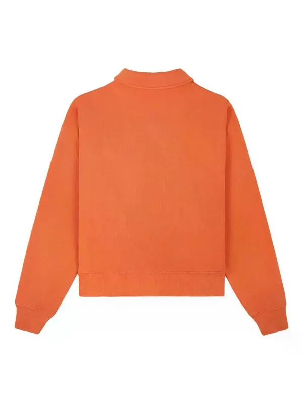 SPORTY & RICH Serif Cotton Polo Top