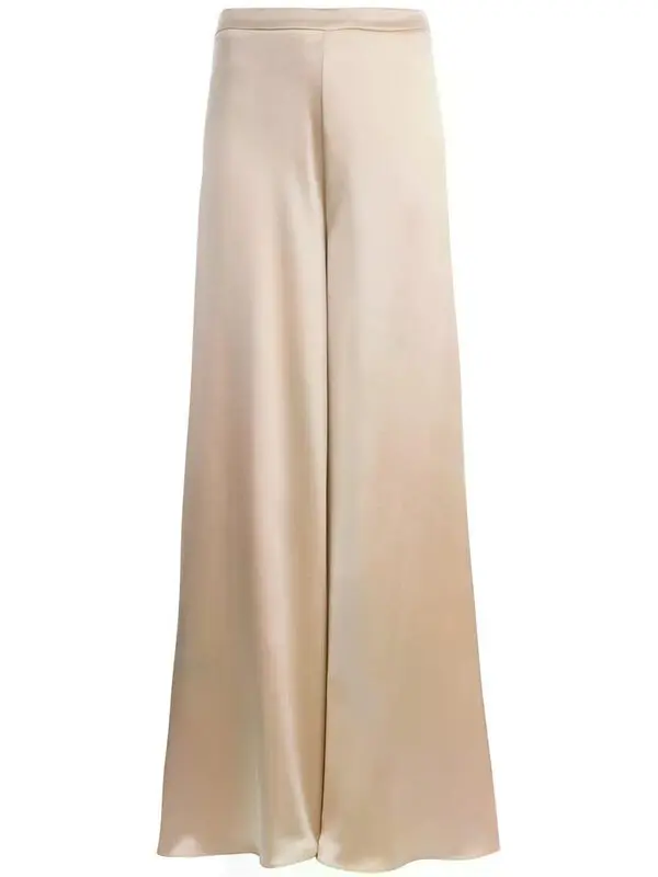 Voz Charmeuse Palazzo Trousers - Neutrals