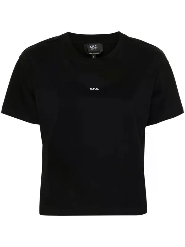 A.p.c. Logo-print Cropped T-shirt