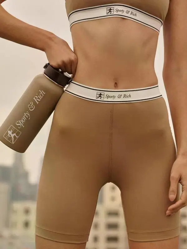 SPORTY & RICH Runner Script Biker Short