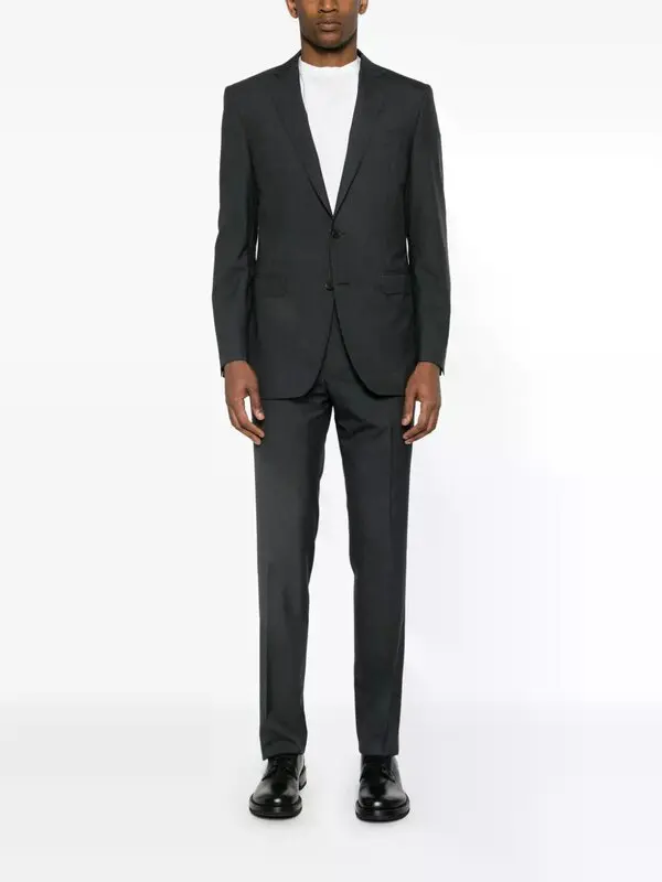 Canali Single-breasted Wool Suit - Grey