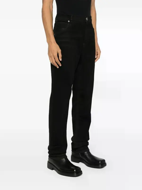 Balmain Logo-embroidered Straight-leg Jeans