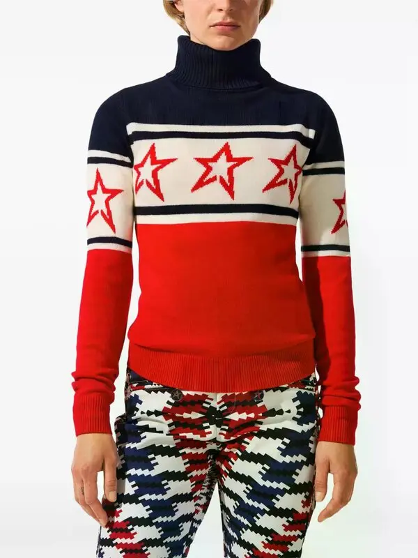Perfect Moment Chopper Merino Wool Sweater - Red