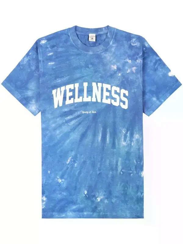 Sporty & Rich Logo-print Cotton T-shirt - Blue
