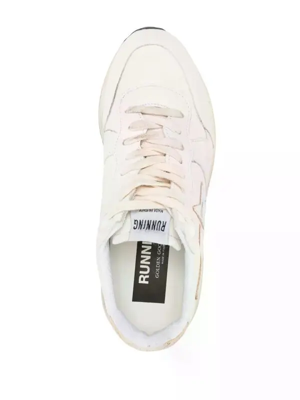 GOLDEN GOOSE Running Sole Leather Sneakers - White